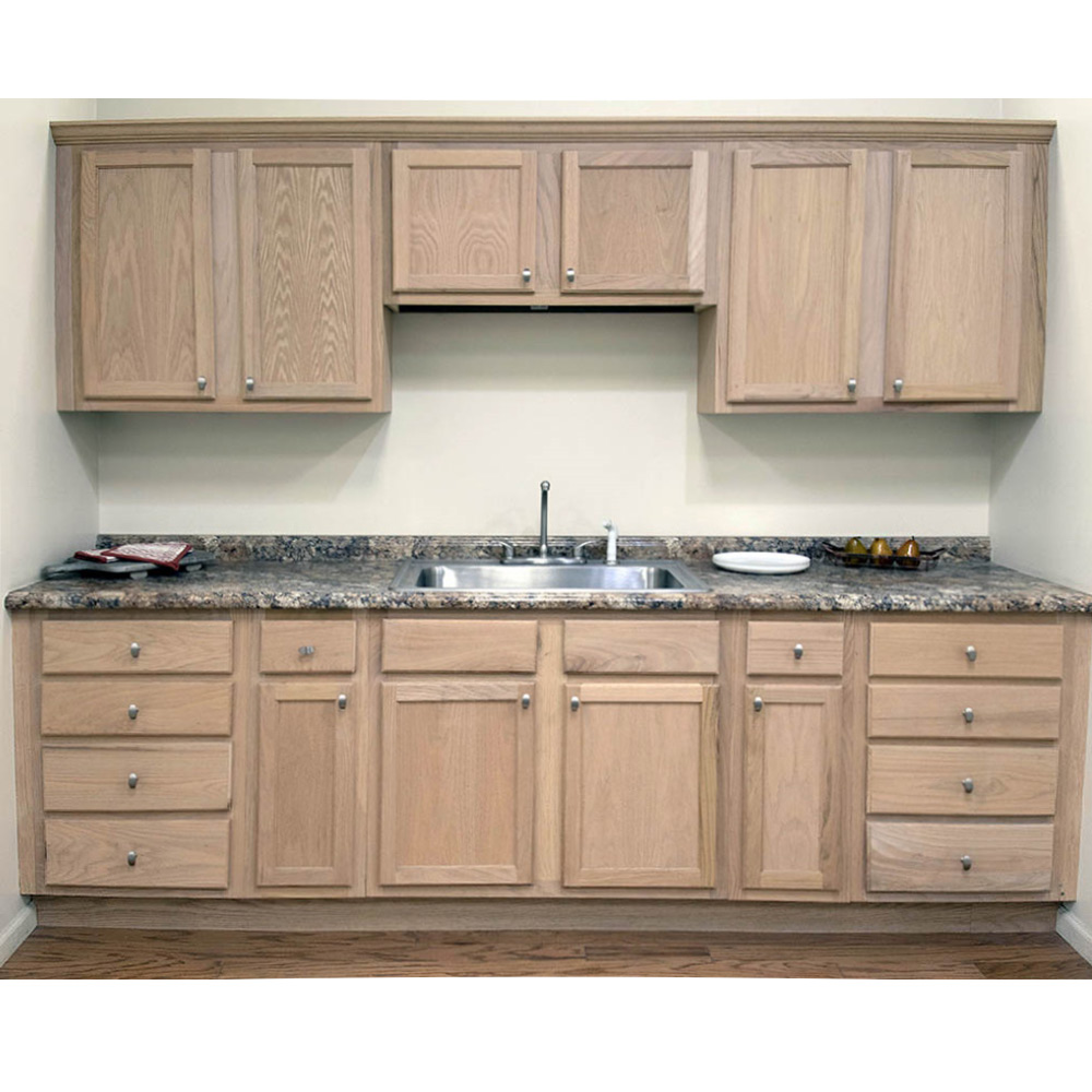 Unfinished Oak 12 x 42 Wall Cabinet Leedo
